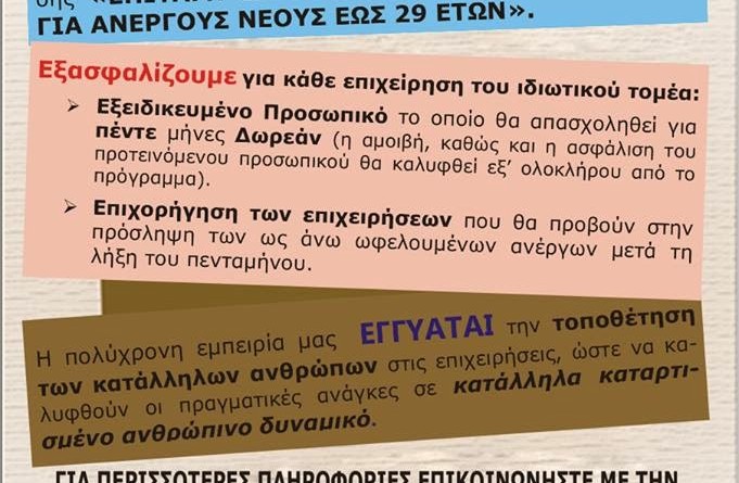 ΕΠΙΔΟΤΟΥΜΕΝΟ ΠΡΟΓΡΑΜΜΑ ΓΙΑ ΕΠΙΧΕΙΡΗΣΕΙΣ – Εμπορικός Σύλλογος Ωραιοκάστρου